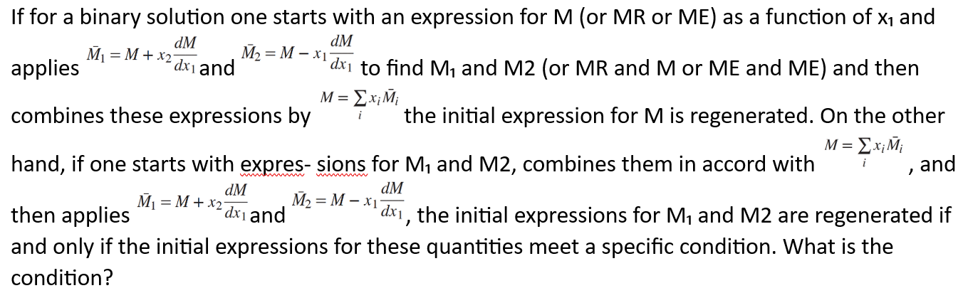 Solved If ﻿for a binary solution one starts with an | Chegg.com