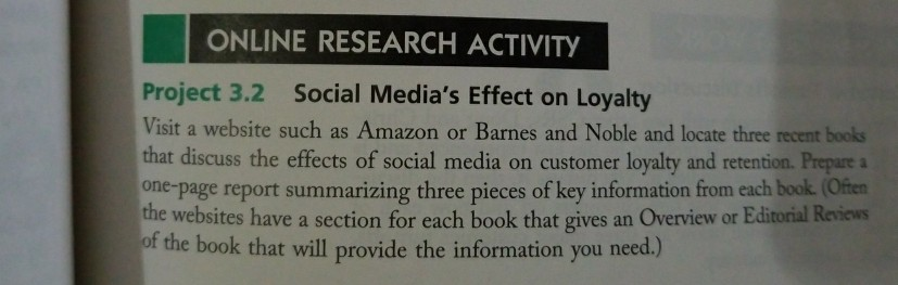 Solved ONLINE RESEARCH ACTIVITY Project 3.2 Social Media's | Chegg.com