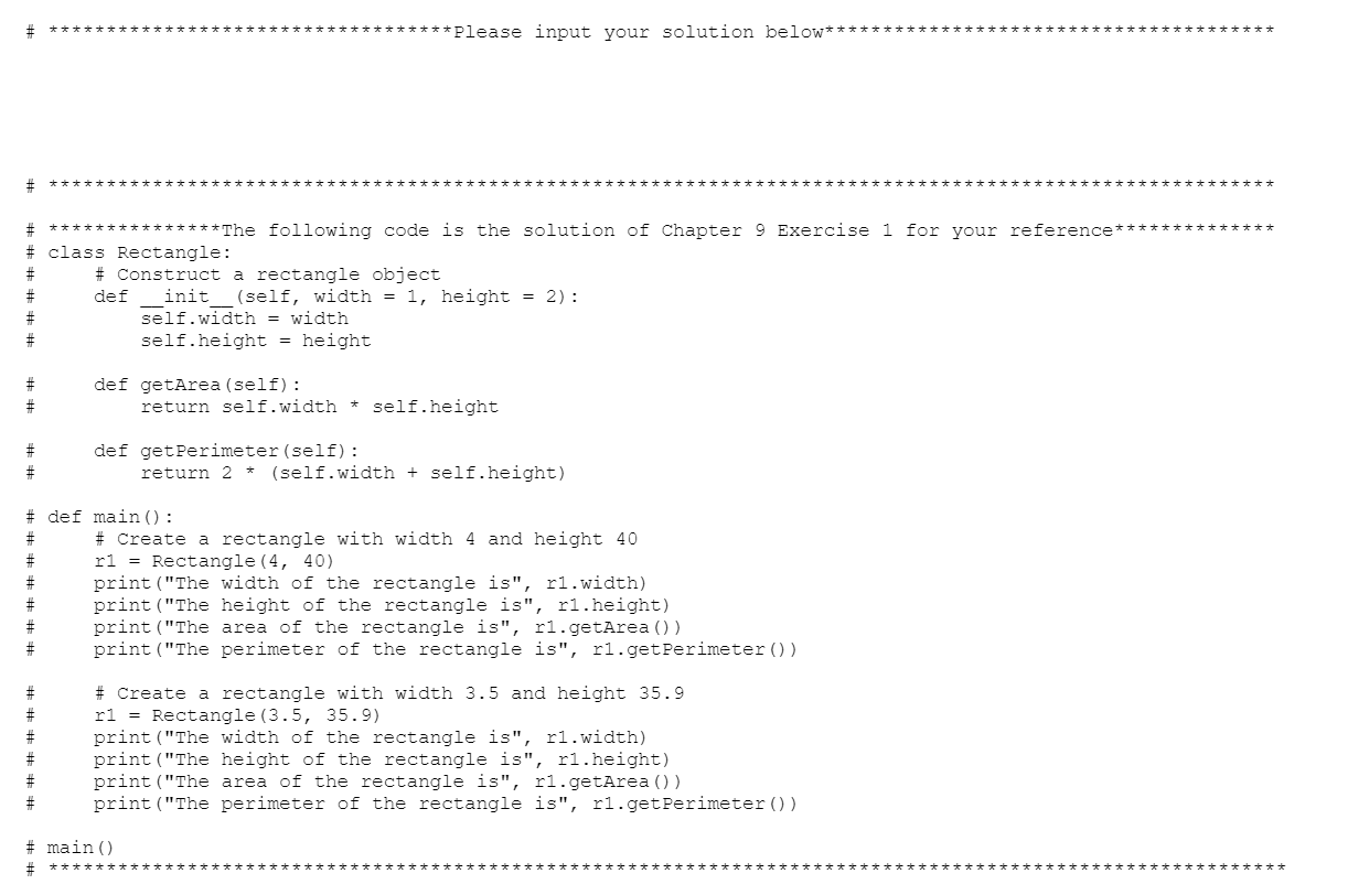 Question: Following the example of the Rectangle | Chegg.com