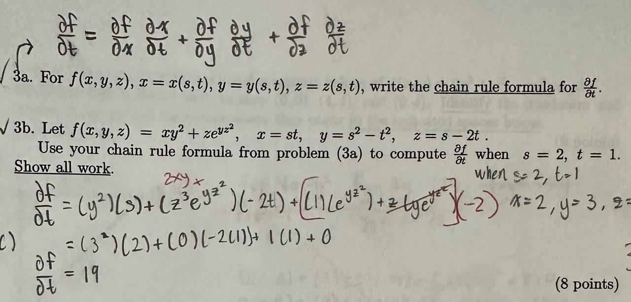 Solved ∂∂t∂f=∂x∂f∂t∂x+∂y∂f∂t∂y+∂z∂f∂t∂z 3a. For | Chegg.com