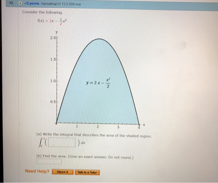 Solved 12. 2points harmathap12 13 2 039 nva Consider the | Chegg.com