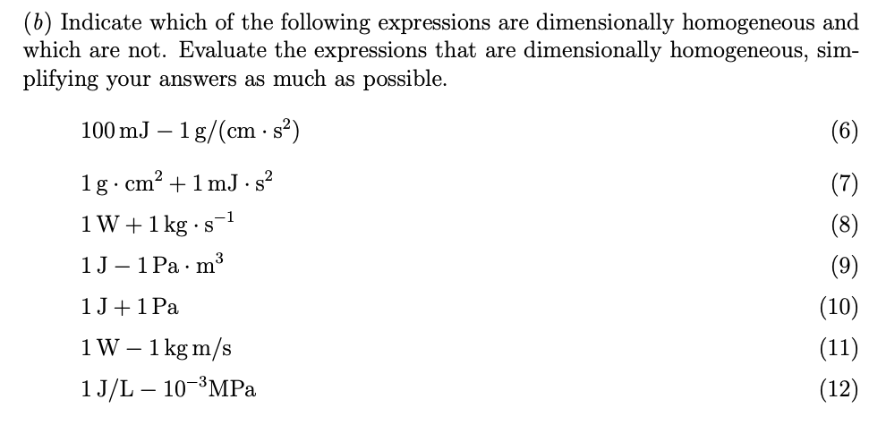 Solved (b) Indicate which of the following expressions are | Chegg.com