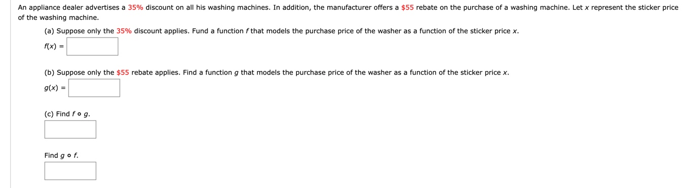 Solved X x + 5' Consider the following functions. 6 f(x) | Chegg.com
