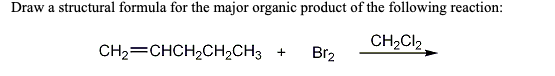 Solved Draw a structural formula for the major organic | Chegg.com