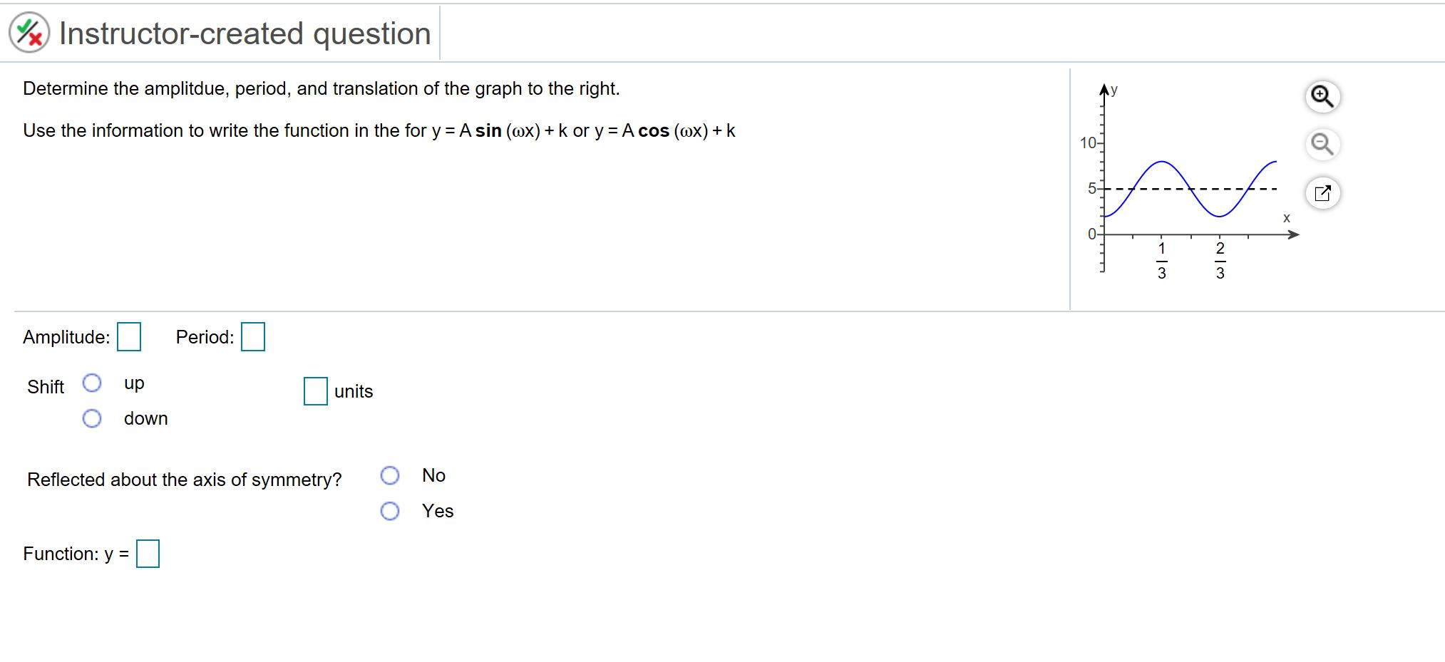 Solved % Instructor-created question Determine the | Chegg.com