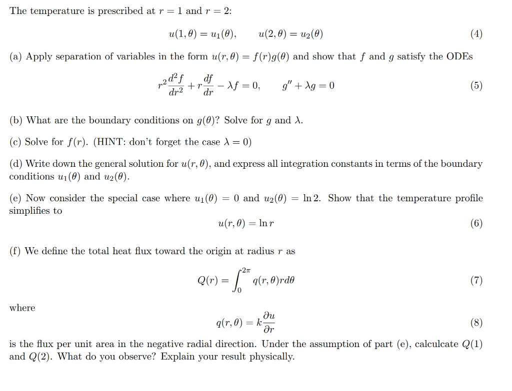 Solved PROBLEM 2: Laplace's equation inside an annulus We | Chegg.com
