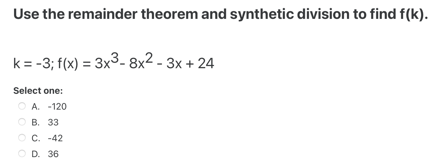 Solved Use synthetic division to perform the division. | Chegg.com