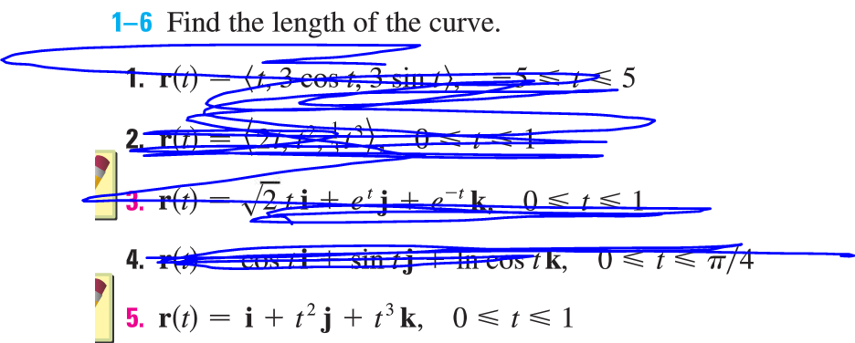 Solved 1-6 Find the length of the curve. -t 4. | Chegg.com