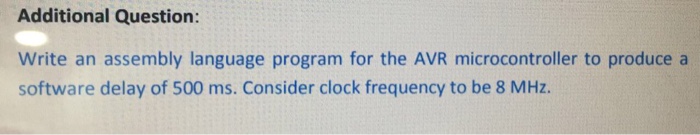 Solved Additional Question: Write an assembly language | Chegg.com