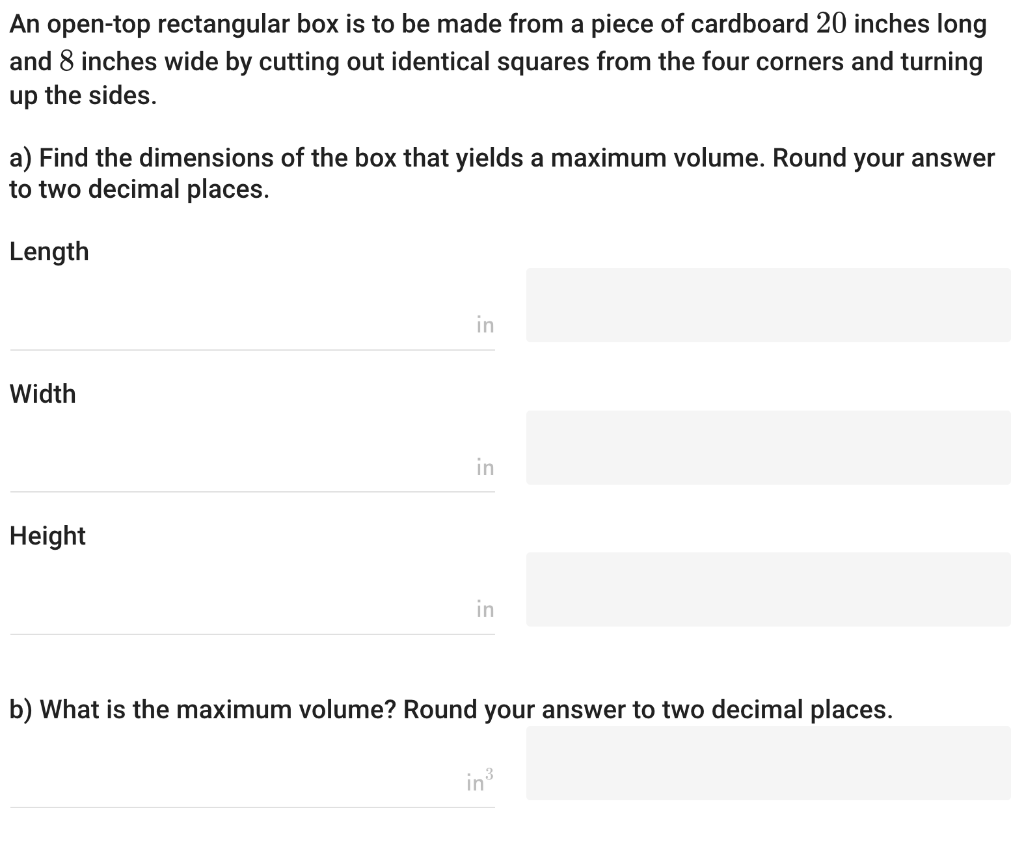 Solved An open-top rectangular box is to be made from a | Chegg.com