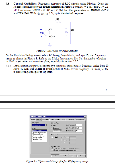 Solved 2.3 ﻿General Guidelines: Frequency response of RLC | Chegg.com