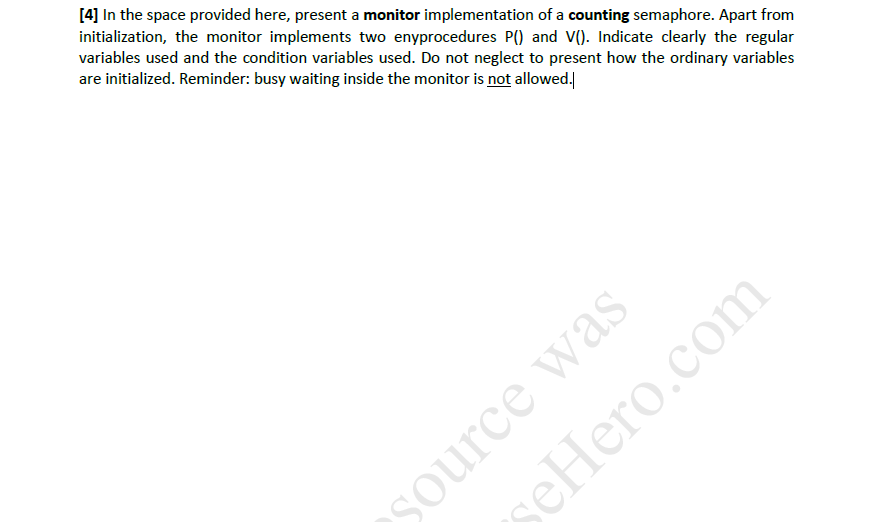 Solved In the space provided here, present a monitor | Chegg.com