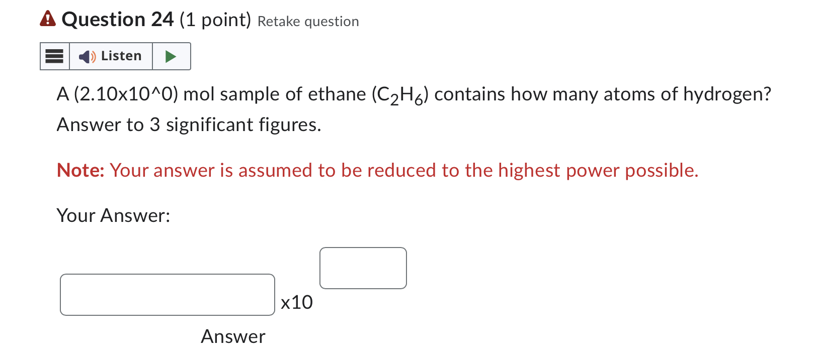Solved A Question 24 (1 ﻿point) ﻿Retake questionA | Chegg.com