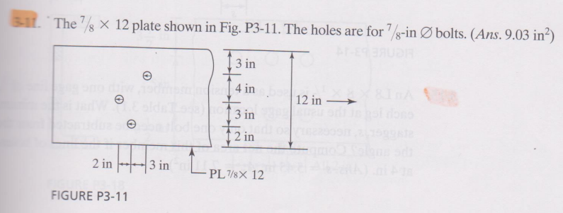 Solved Compute the net area of the given member. The answer | Chegg.com