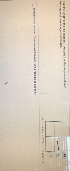 Solved Find the length of the line segment. Assume that the | Chegg.com