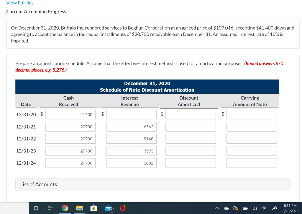Solved View Policies Current Attempt in Progress On December | Chegg.com