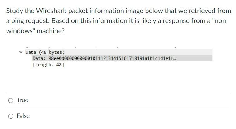 Solved Study the Wireshark packet information image below | Chegg.com