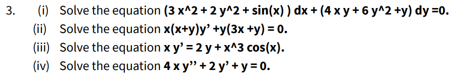 Solved (i) Solve the equation | Chegg.com