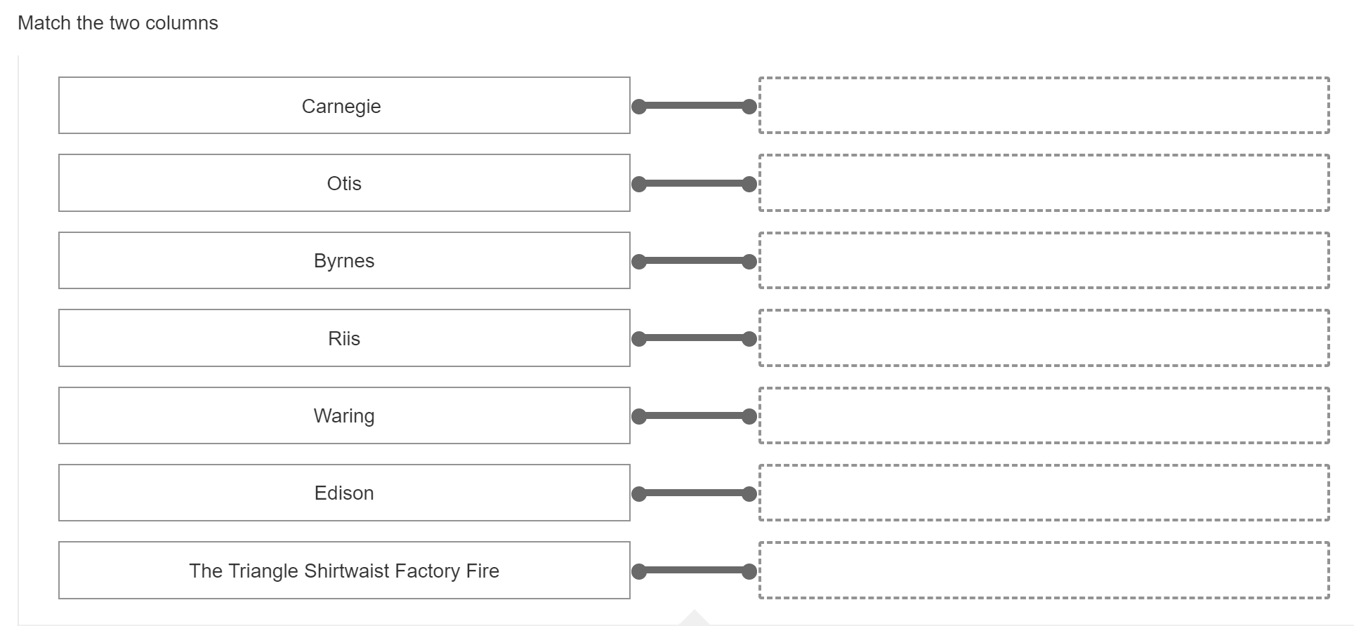 Solved Match the two columns Inventor was responsible for | Chegg.com