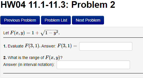 Solved HW04 11.1-11.3: Problem 1 Previous Problem Problem | Chegg.com