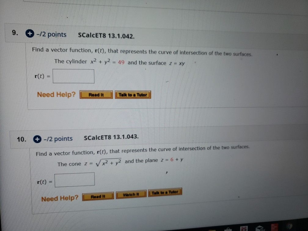 Solved 9. + -12 points ScalcET8 13.1.042. Find a vector | Chegg.com