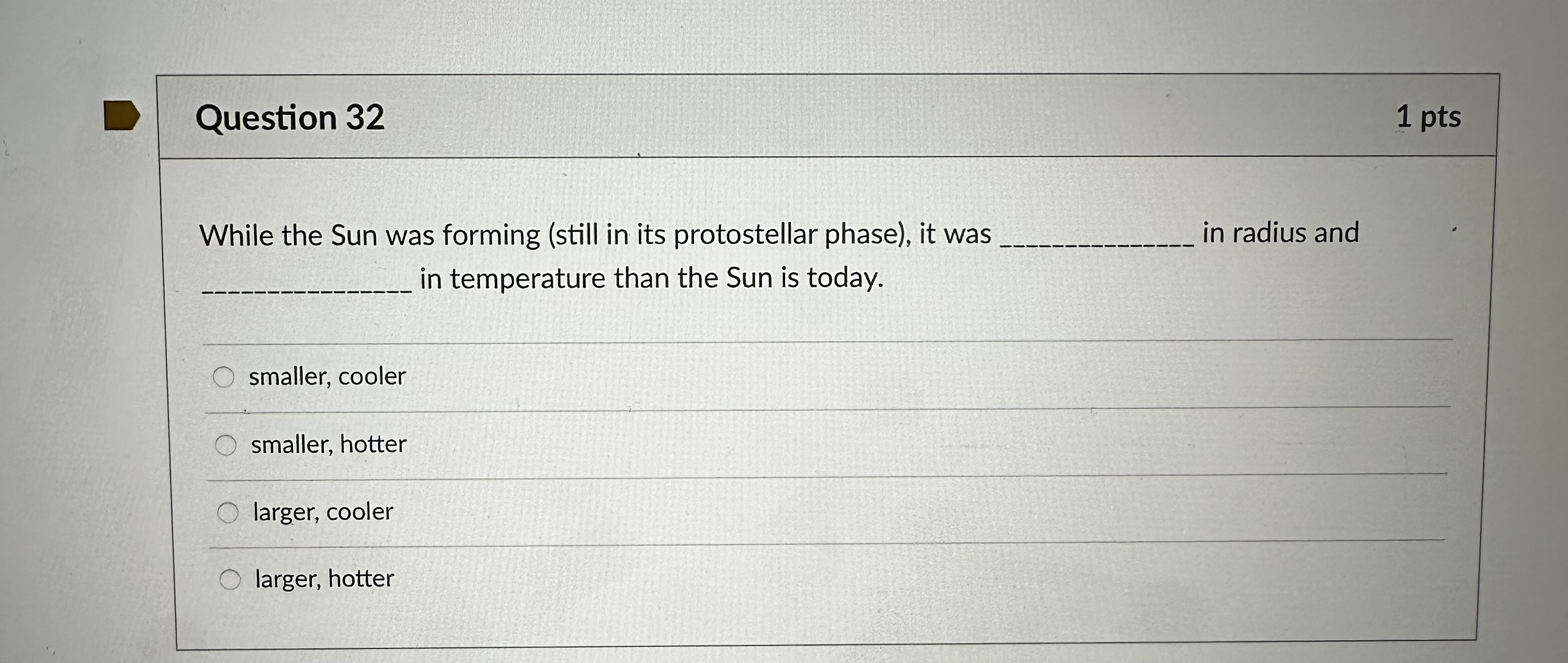 Solved While the Sun was forming (still in its protostellar | Chegg.com