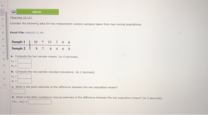 Solved eBook Video Exercise 10.1 (Algorithmic)) Consider the | Chegg.com