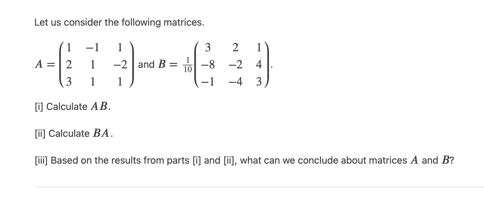Solved Let us consider the following matrices. | Chegg.com
