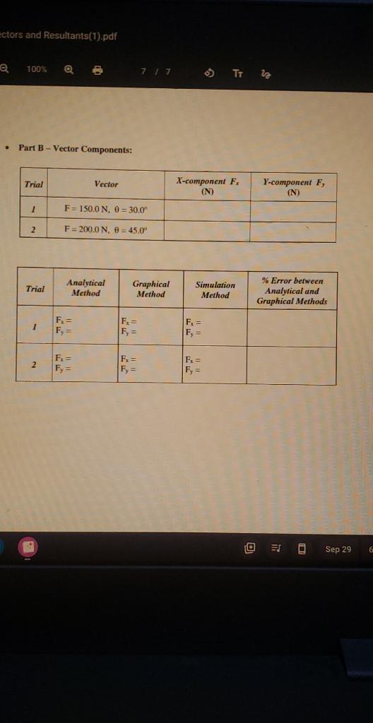 Part B - Vector Components: | Chegg.com