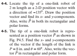 Solved Figure P4.5 A one-link robot represented in polar | Chegg.com