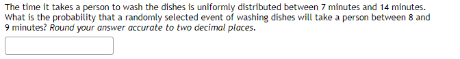 Solved The time it takes a person to wash the dishes is | Chegg.com
