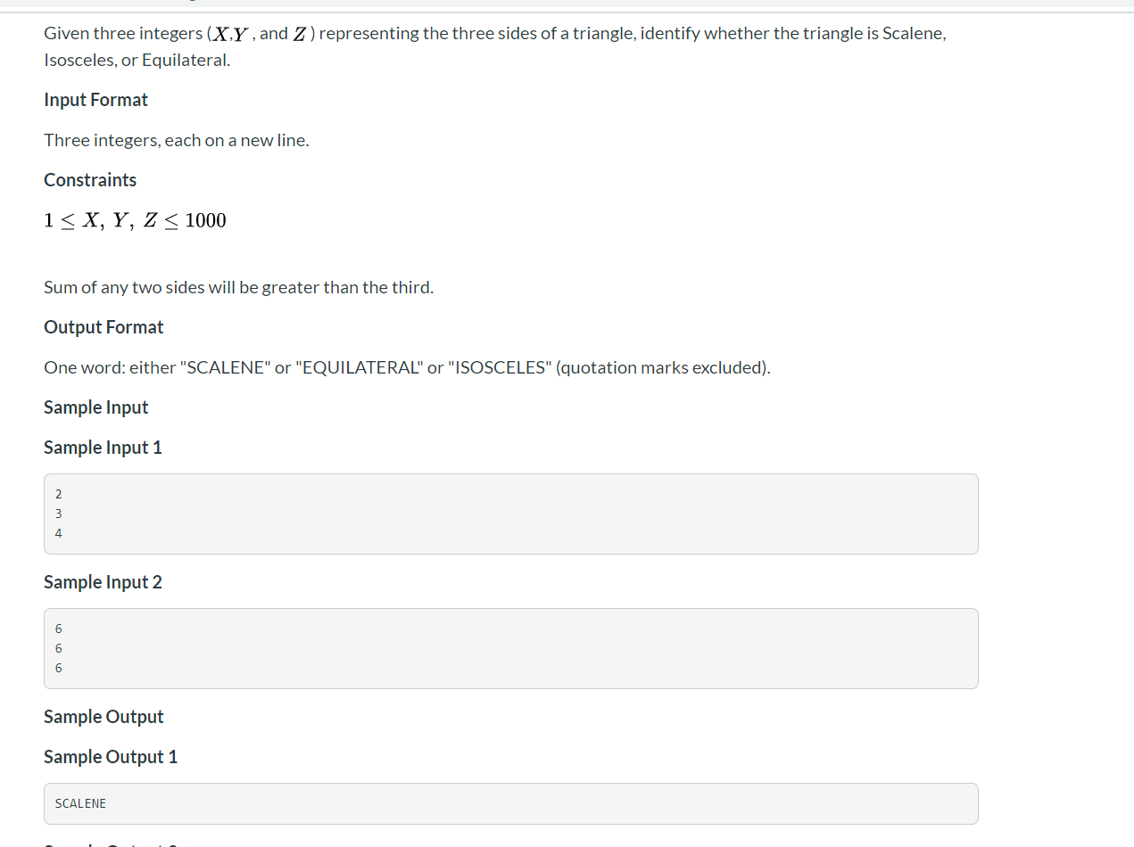 Given three integers (X,Y, and Z)representing the | Chegg.com