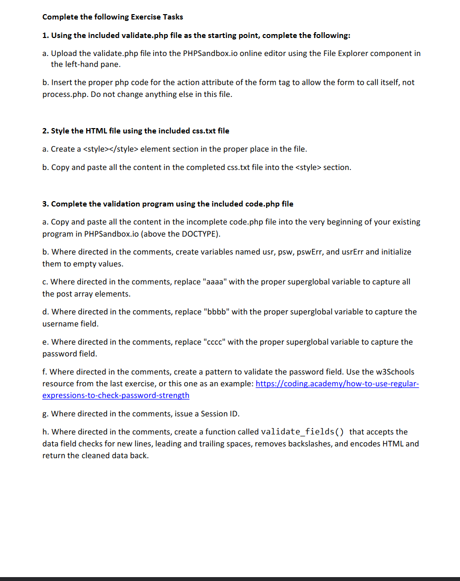 Solved In this exercise, we will start with the Login Form | Chegg.com