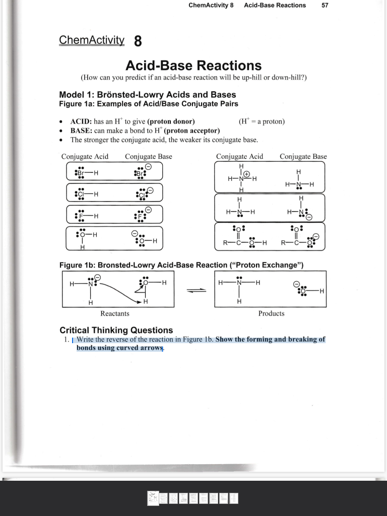 Solved ChemActivity 8 Acid-Base Reactions 57 ChemActivity 8 | Chegg.com