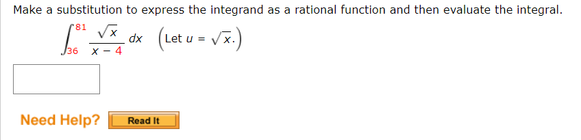 Solved Make a substitution to express the integrand as a | Chegg.com