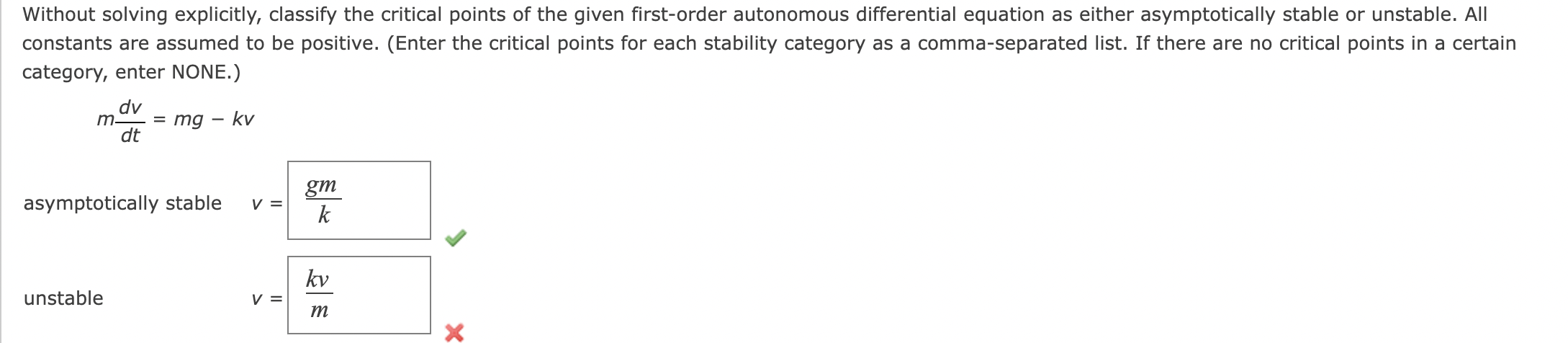 Solved Without solving explicitly, classify the critical | Chegg.com
