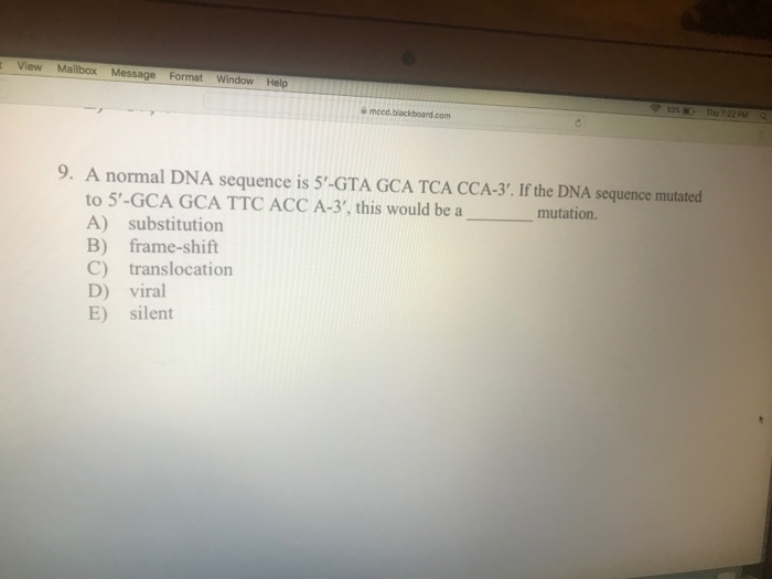 Solved View Mailbox Message Format Window Help mccd. 9. A | Chegg.com