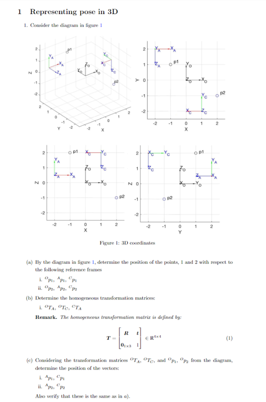 Solved 1. Consider the diagram in figure 1 Figure 1: 3D | Chegg.com
