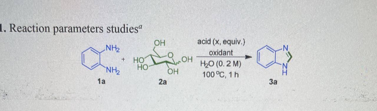 Solved 1. Reaction parameters studies OH NH2 + HO HO acid | Chegg.com