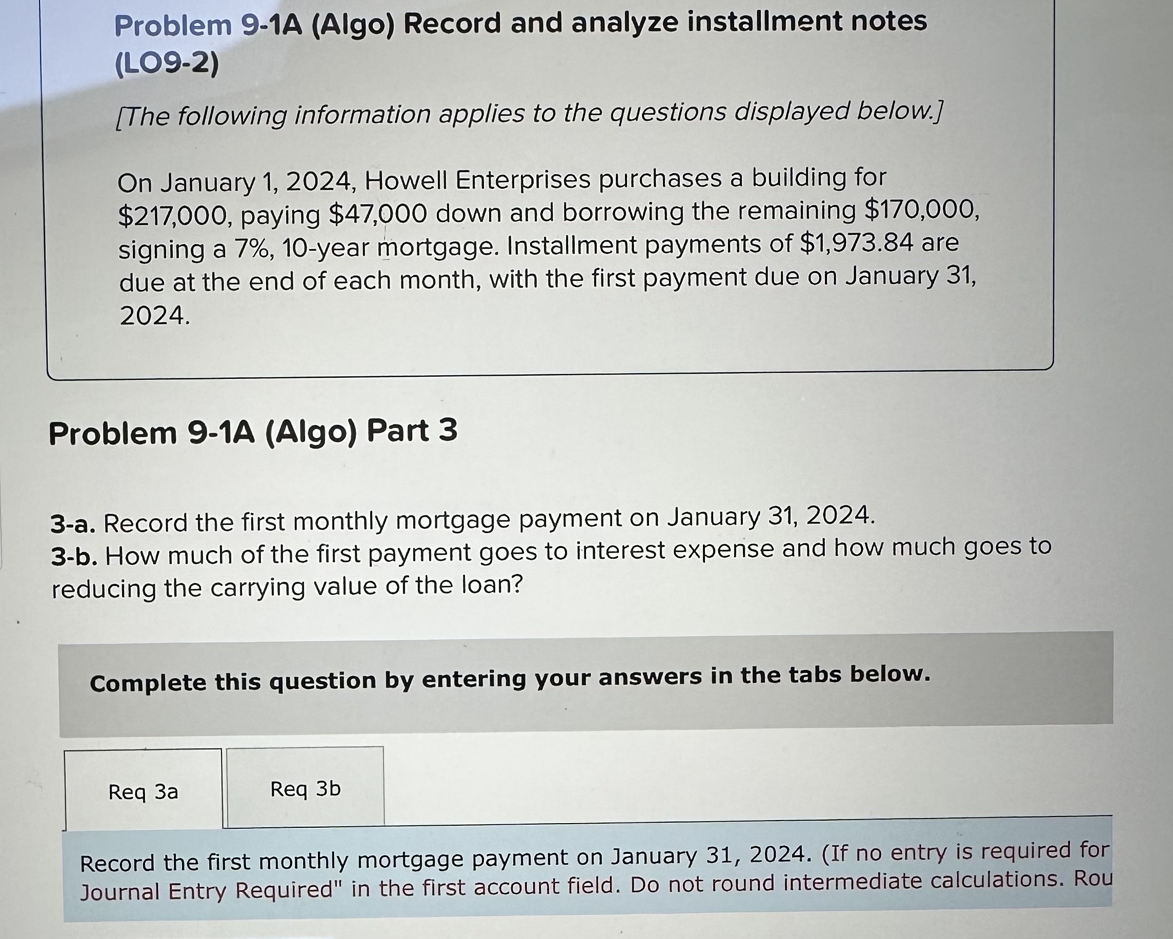 Solved Problem 9-1A (Algo) Record and analyze installment | Chegg.com
