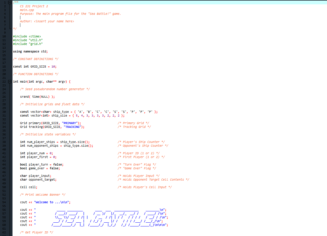 Solved C++ BATTLESHIP GAME FILL THE PLACES THAT SAYS INSERT | Chegg.com
