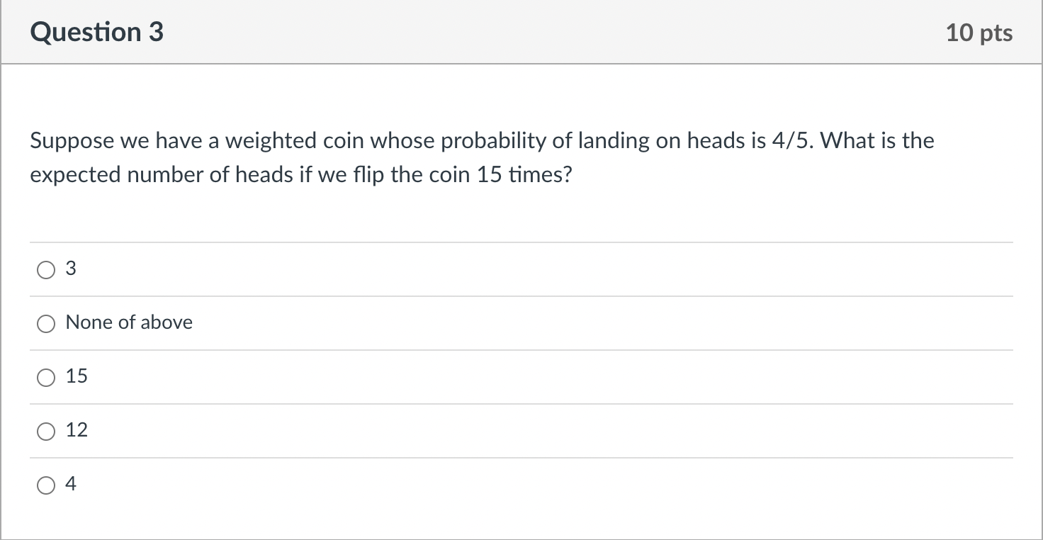 Solved Suppose we have a weighted coin whose probability of | Chegg.com