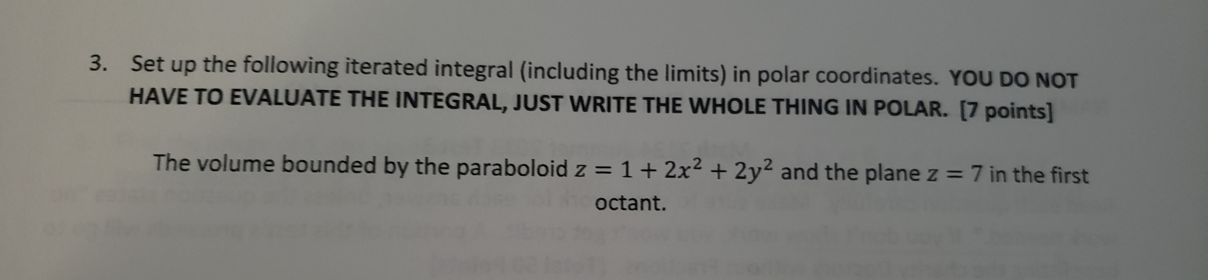 Solved Set up the following iterated integral (including the | Chegg.com