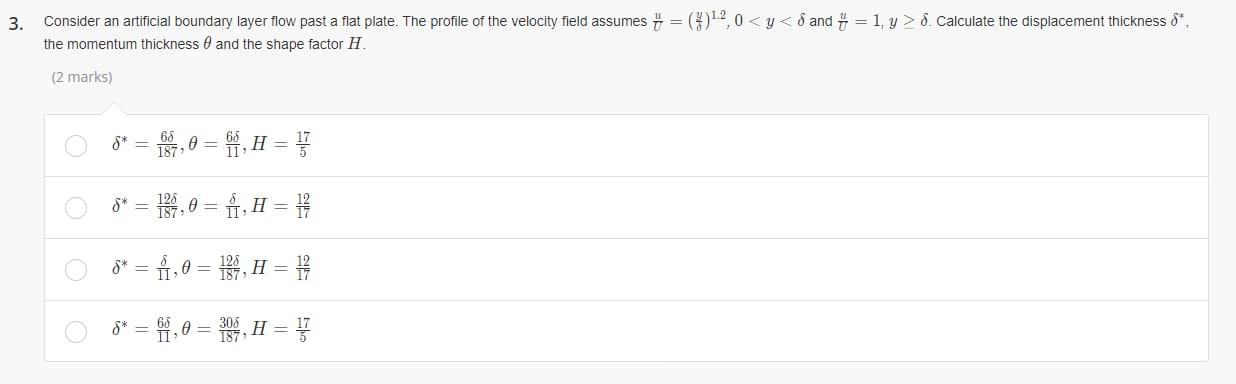 Solved 3. Consider an artificial boundary layer flow past a | Chegg.com
