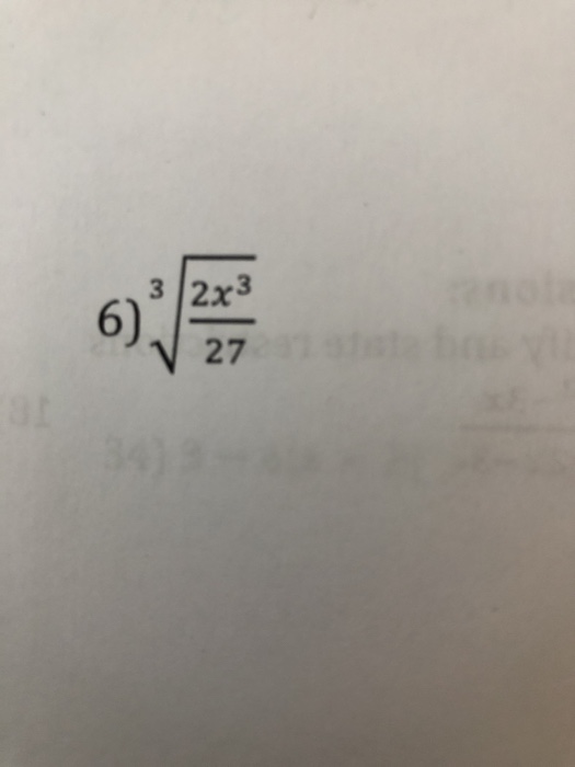 Solved 6) 3 2x3 27 | Chegg.com