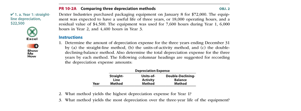 Solved PR 10-2A Comparing three depreciation methods OBJ. 2 | Chegg.com Solved PR 10-2A Comparing three depreciation methods OBJ. 2 | Chegg.com