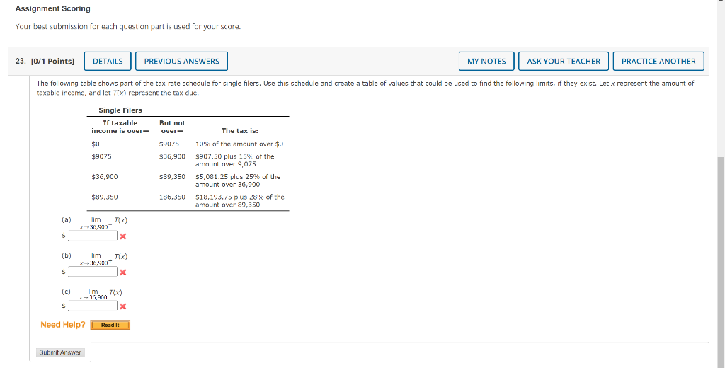 Solved Assignment Scoring Your best submission for each | Chegg.com