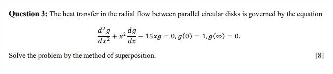 Solved Question 3: The heat transfer in the radial flow | Chegg.com