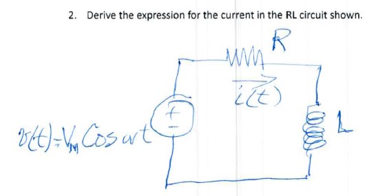 Solved Derive the expression for the current in the RL | Chegg.com