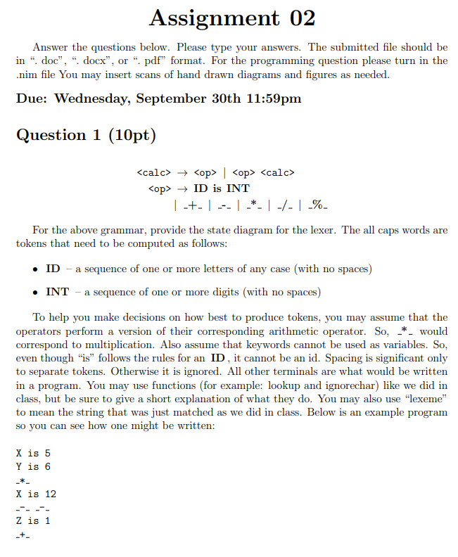 Assignment 02 Answer the questions below. Please type | Chegg.com